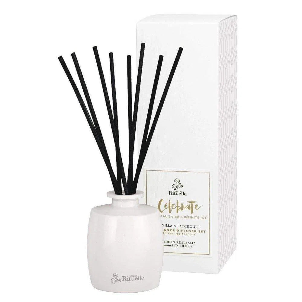 Celebrate - Vanilla & Patchouli - Fragrance Reed Diffuser - Urban Rituelle