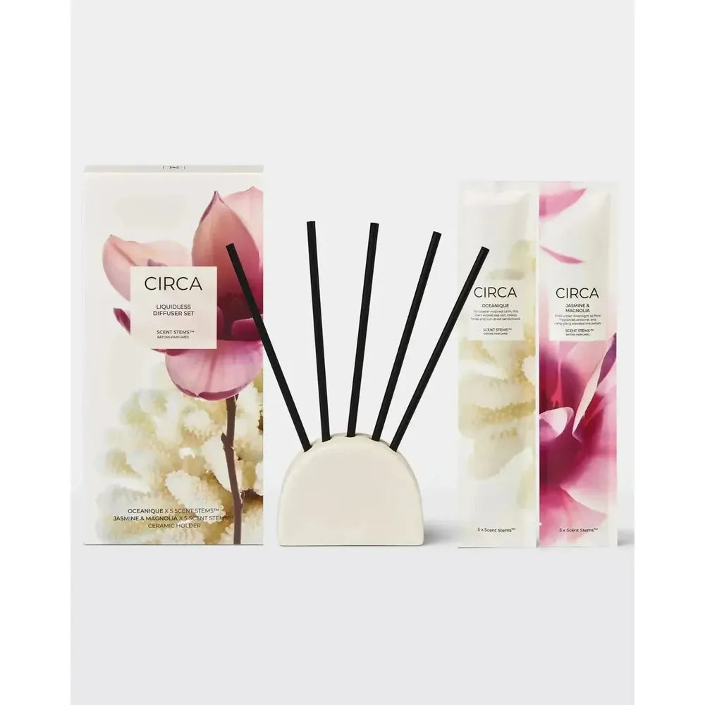 Circa Oceanique and Jasmine and Magnolia Liquidless Diffuser Scent Ste
