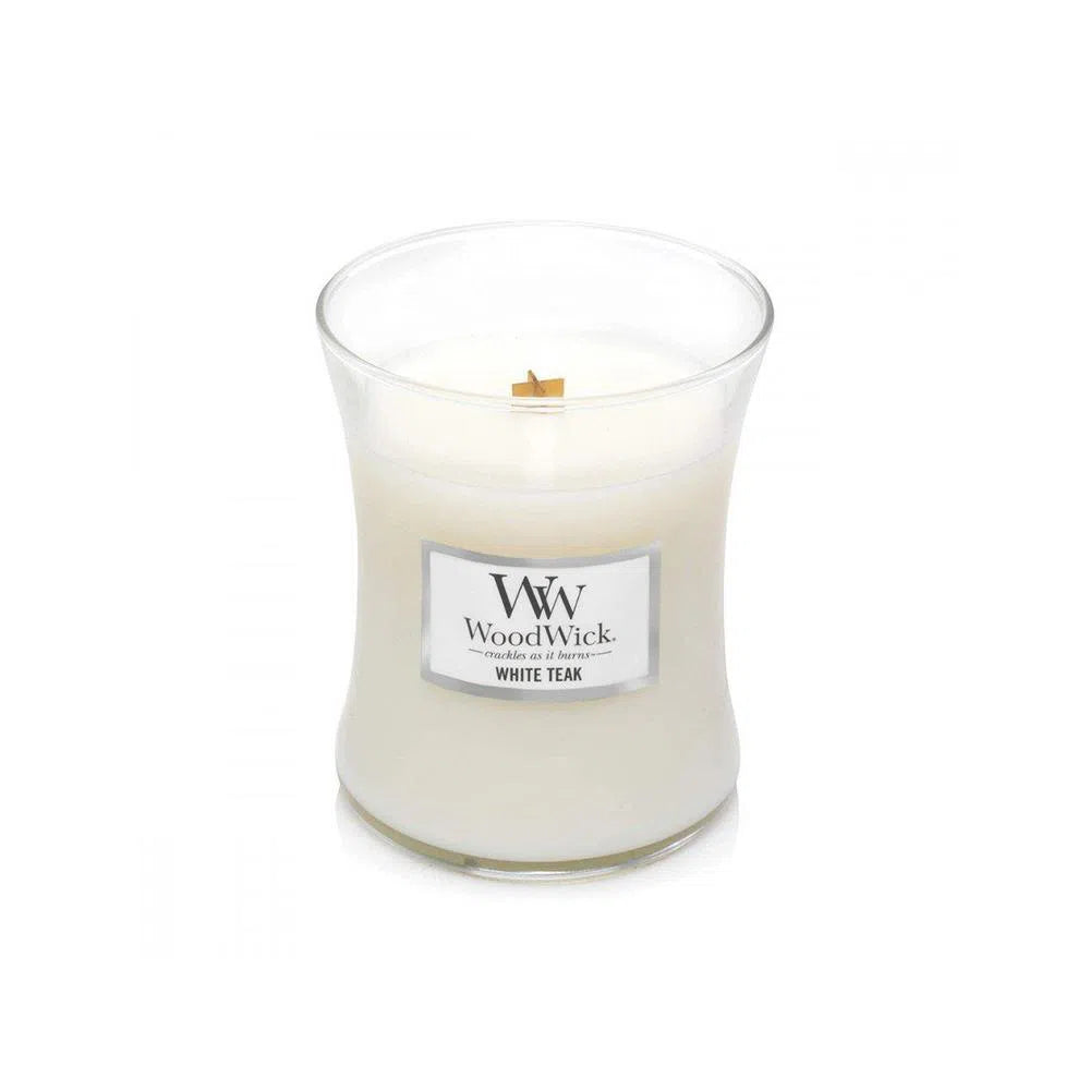 White Teak 275g Candle by Woodwick
